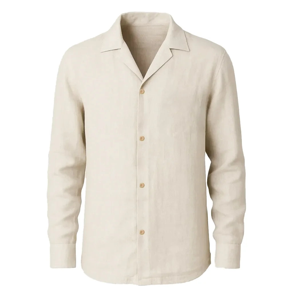 SAND CUBAN LINEN SHIRT – RAISED BY SOCIETY